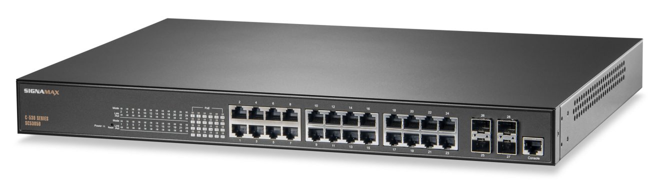 C-530 Series 24 Port PoE+ 10G Switch - Signamax