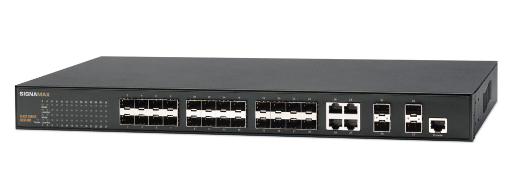 C-530 Series 24 Port SFP Switch with 4 SFP+ 10G Ports - Signamax