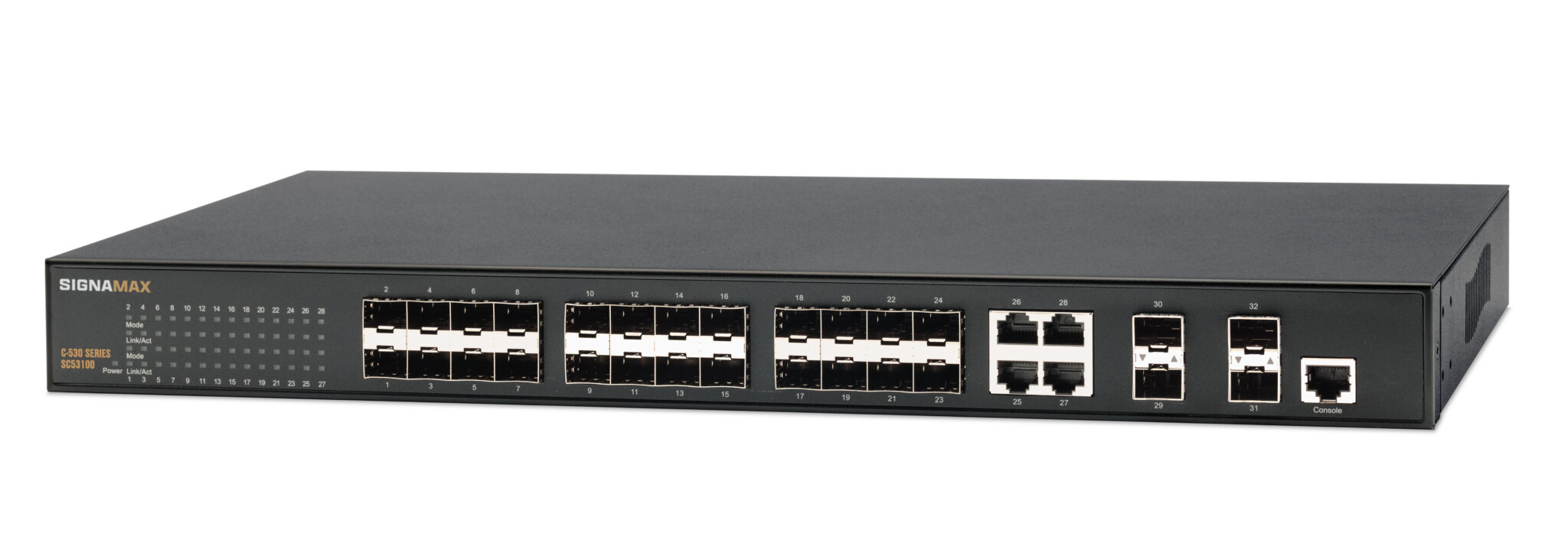 C-530 Series 24 Port SFP Switch with 4 SFP+ 10G Ports - Signamax