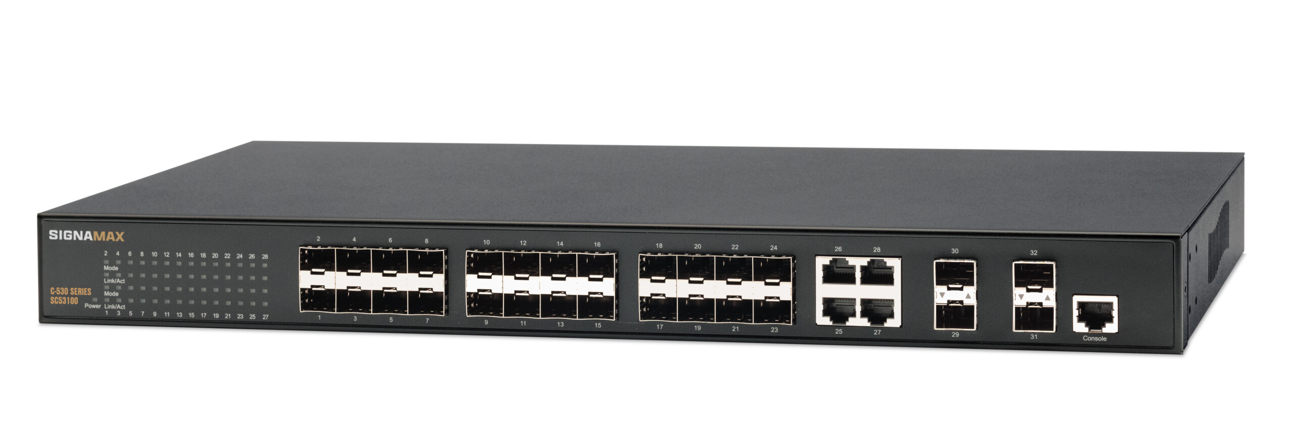 C-530 Series 24 Port SFP Switch with 4 SFP+ 10G Ports - Signamax
